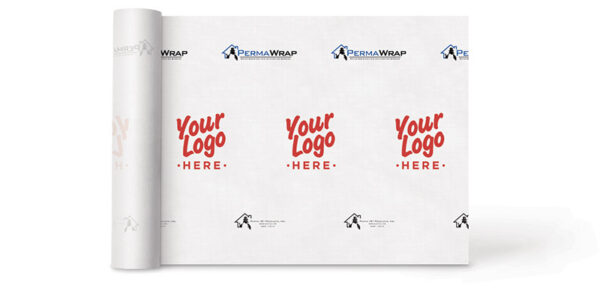 Custom Building Wrap with Logo - R-Value Associates